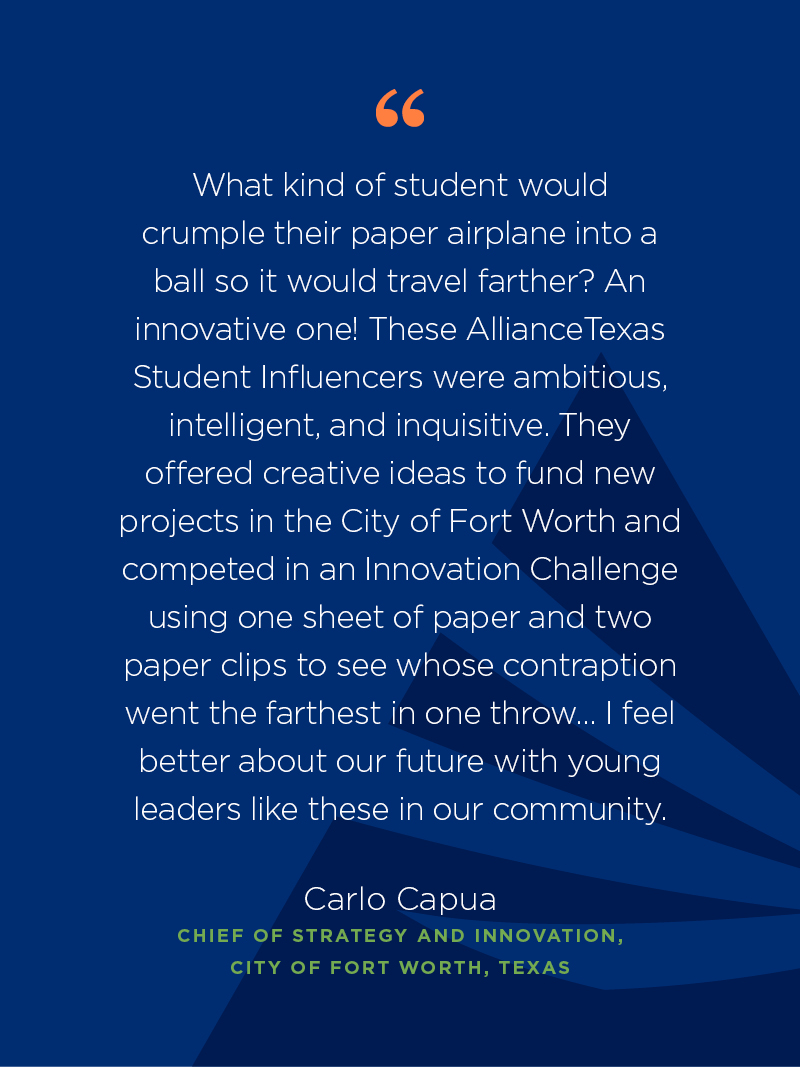 Student Influencers | Alliance Texas | Fort Worth, TX